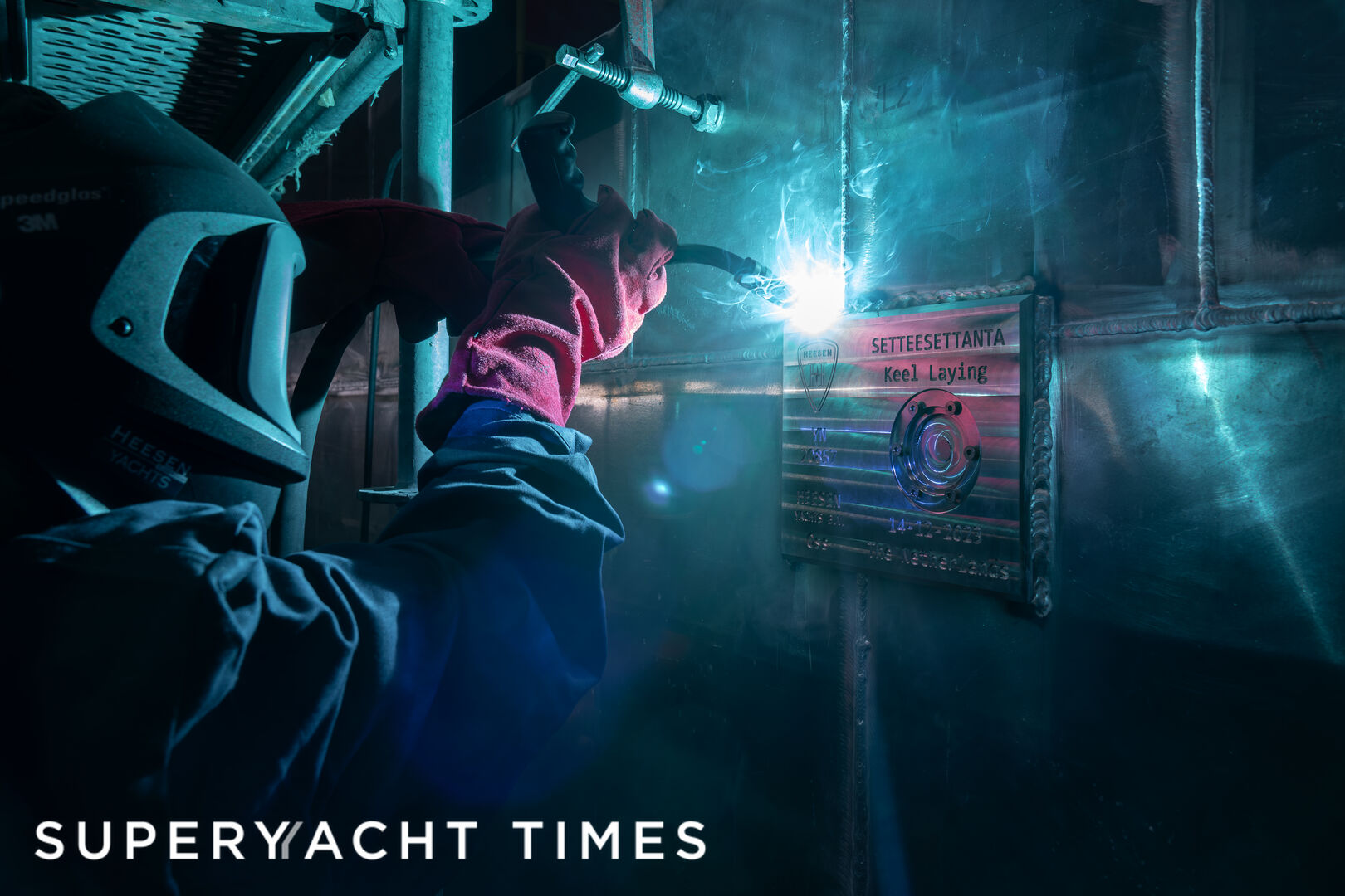 Keel laid of 57m Heesen superyacht Project Setteesettanta