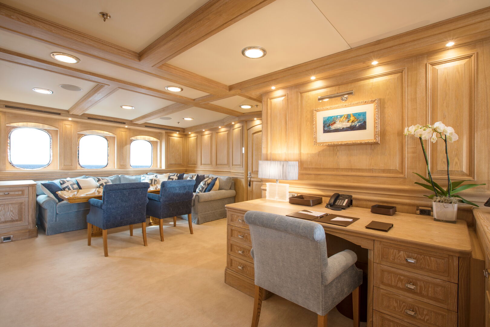In conversation with designer Laura Pomponi onboard the 90m Corsair ...