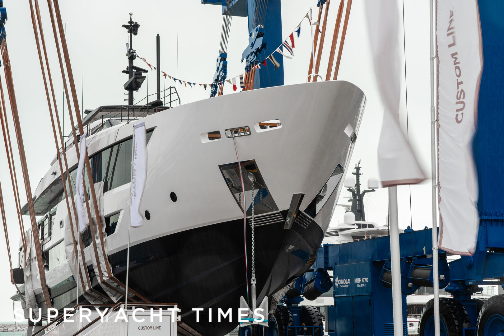 Three superyacht launches at Custom Line: Nimir, a Custom Line 106 and ...