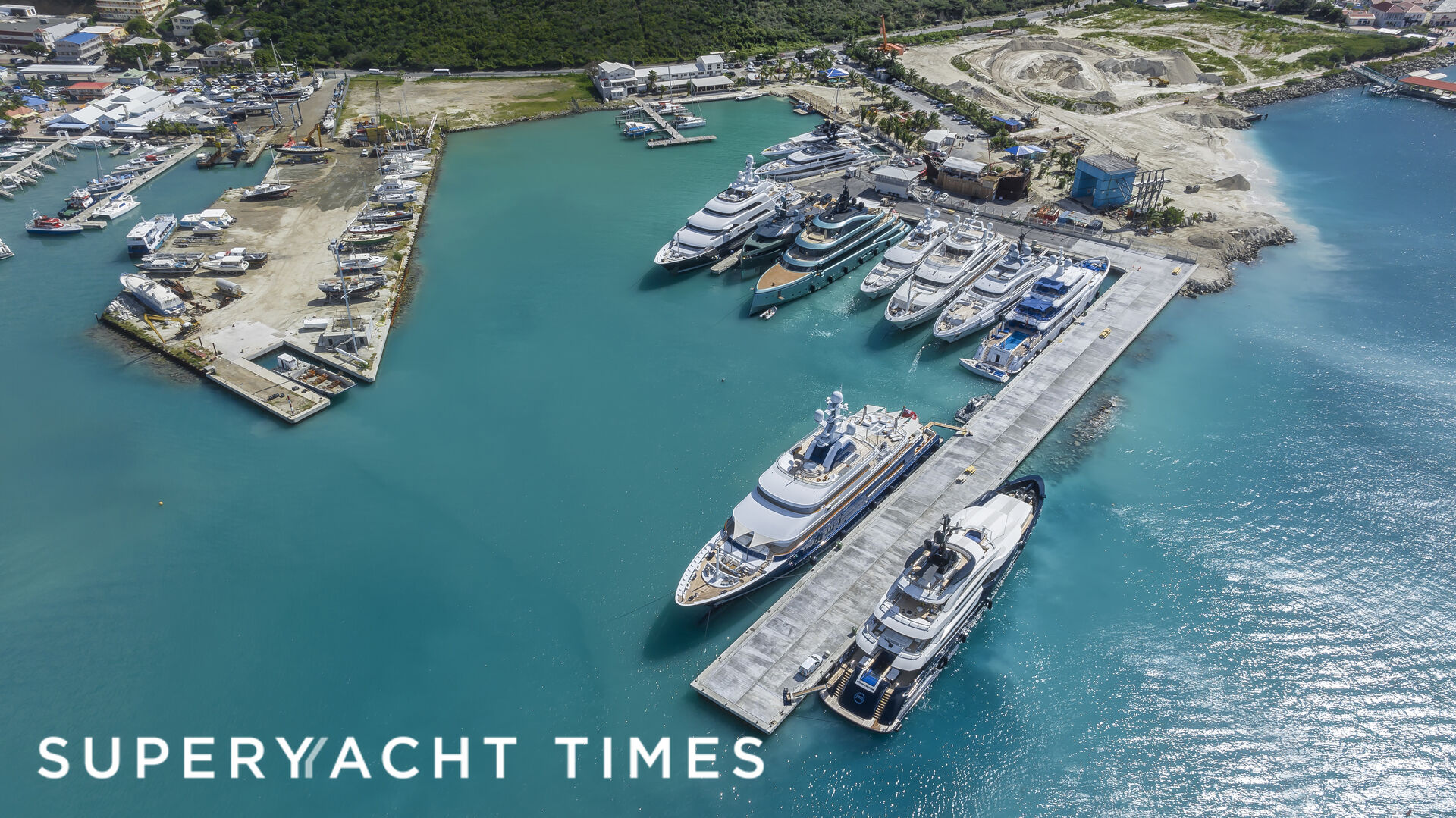Dock Maarten Marina expands with 187m superyacht dock