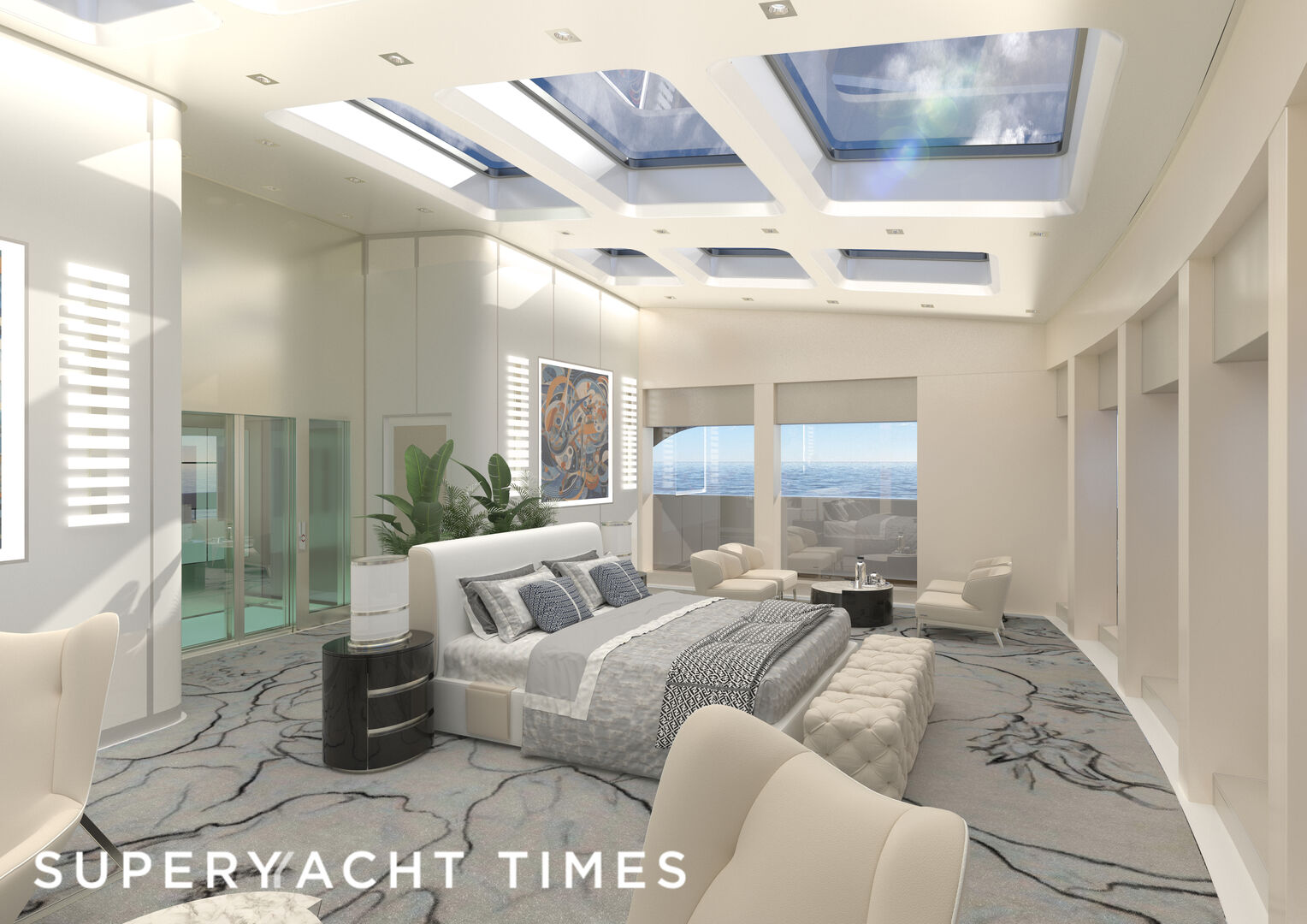 Bloom: The 83m open-plan superyacht concept from Gill Schmid Design