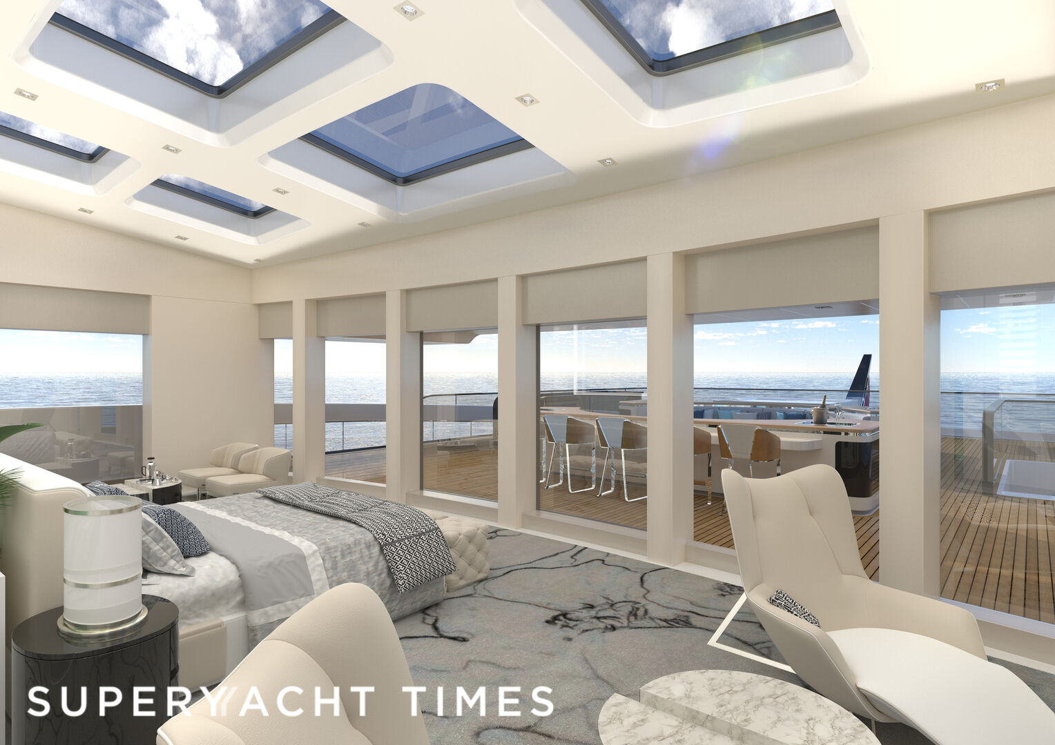 Bloom: The 83m open-plan superyacht concept from Gill Schmid Design