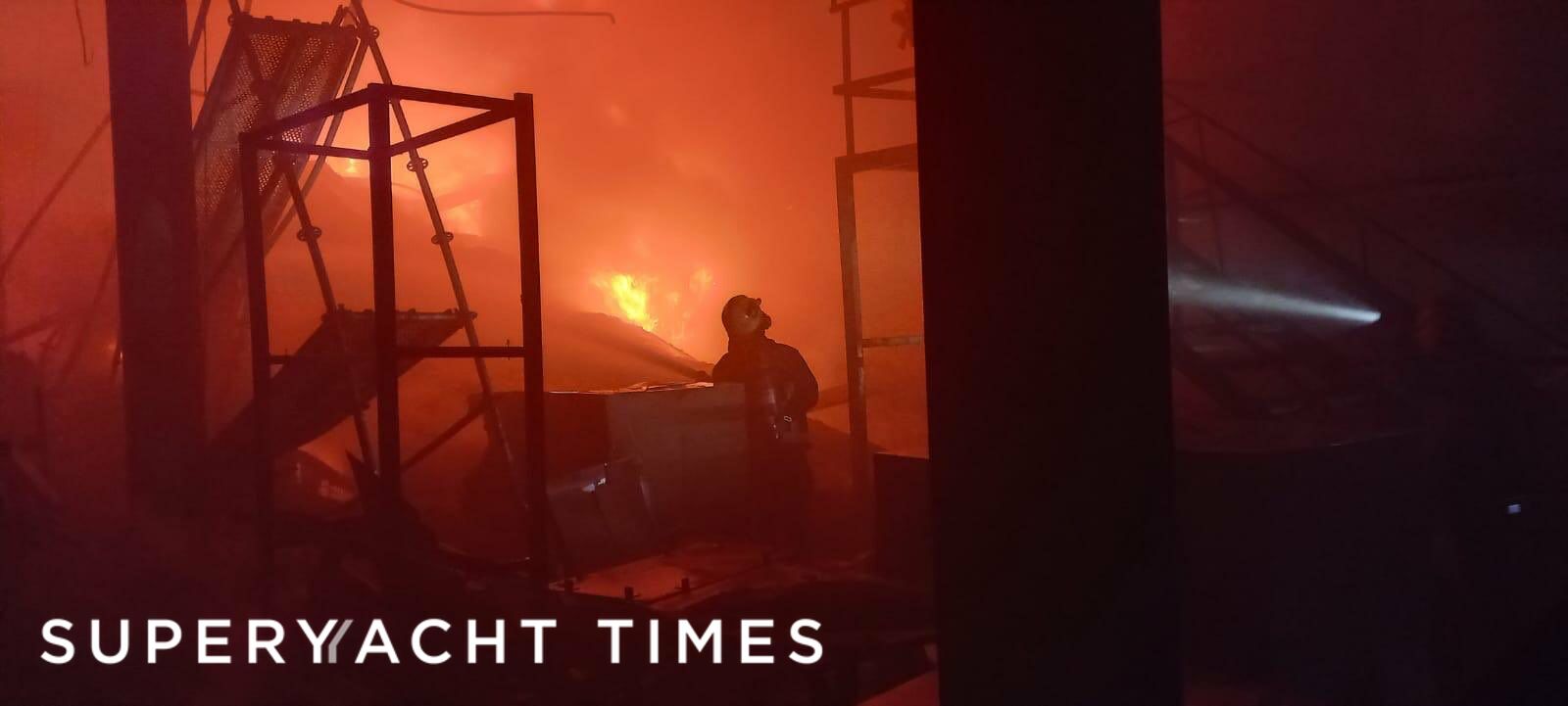 Four yachts damaged in fire at Antalya shipyard