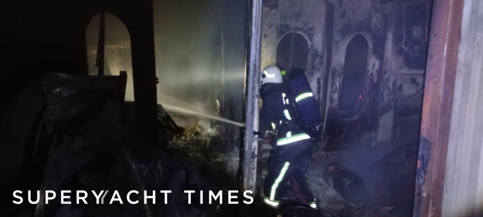 Four yachts damaged in fire at Antalya shipyard