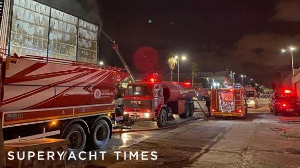 Four yachts damaged in fire at Antalya shipyard
