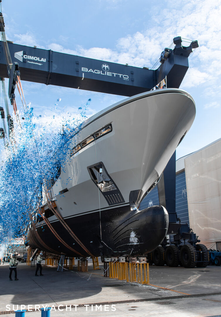 Second 52m T52 Baglietto superyacht Infinity launched