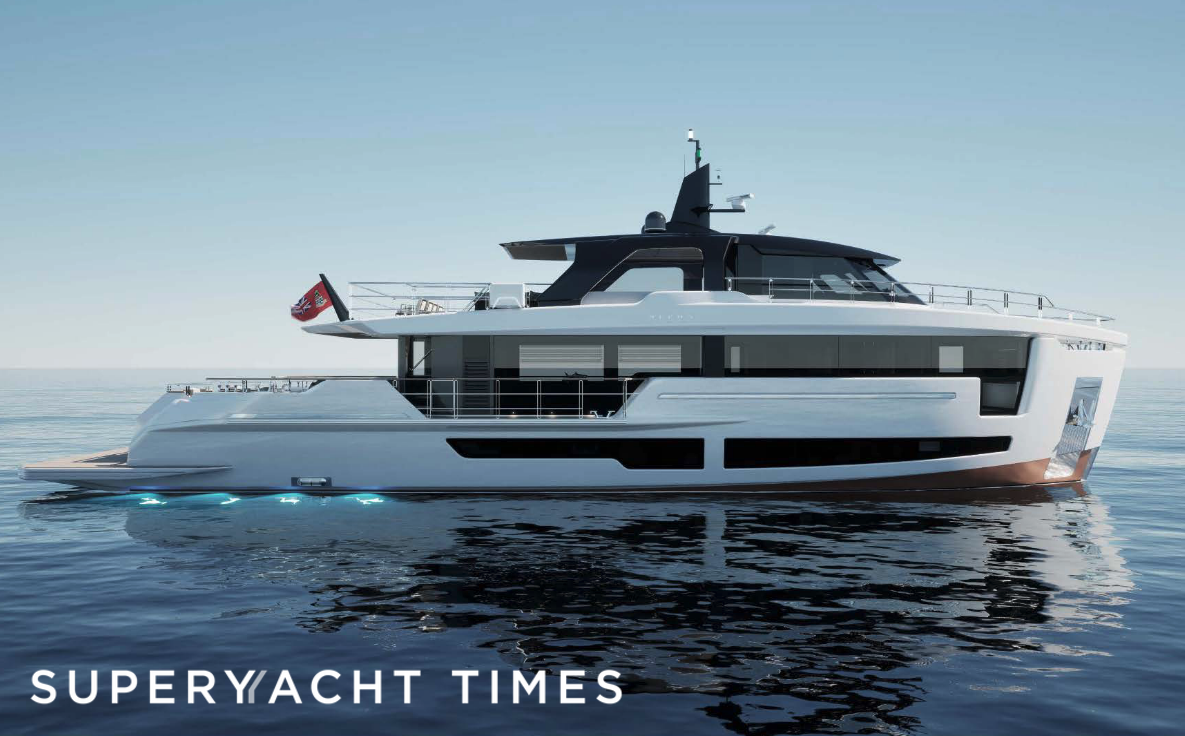 Third hull of the Alpha Custom Yachts 30m Squalo 100 moves to outfitting