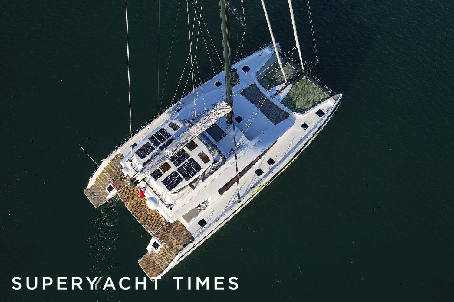 New JFA Yachts Long Island 85 catamaran on sea trials