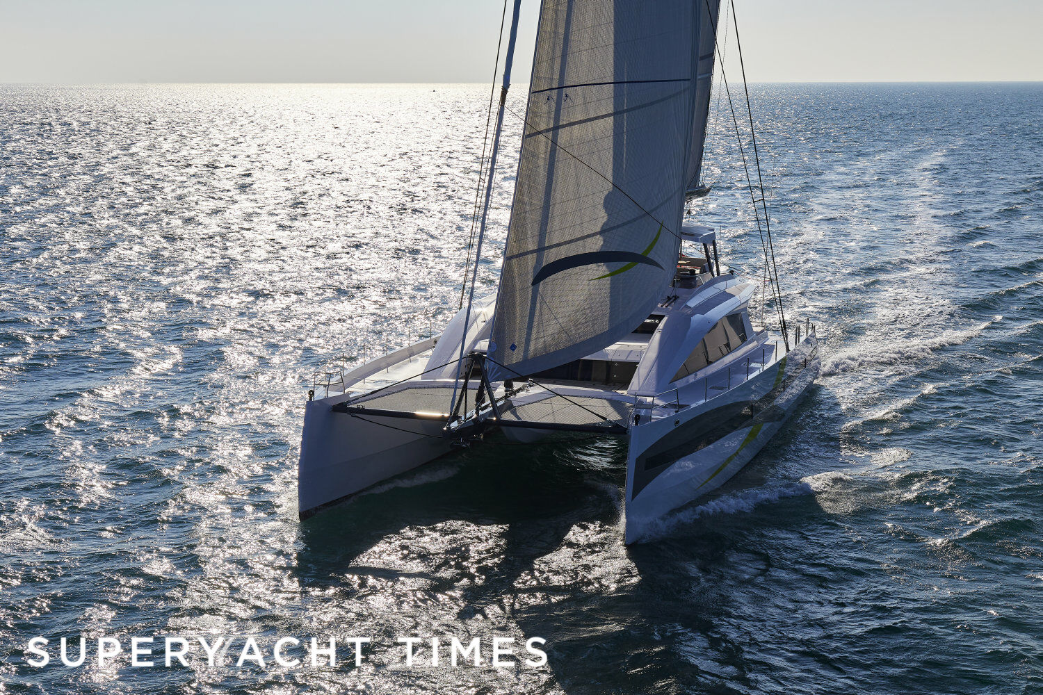 New JFA Yachts Long Island 85 catamaran on sea trials
