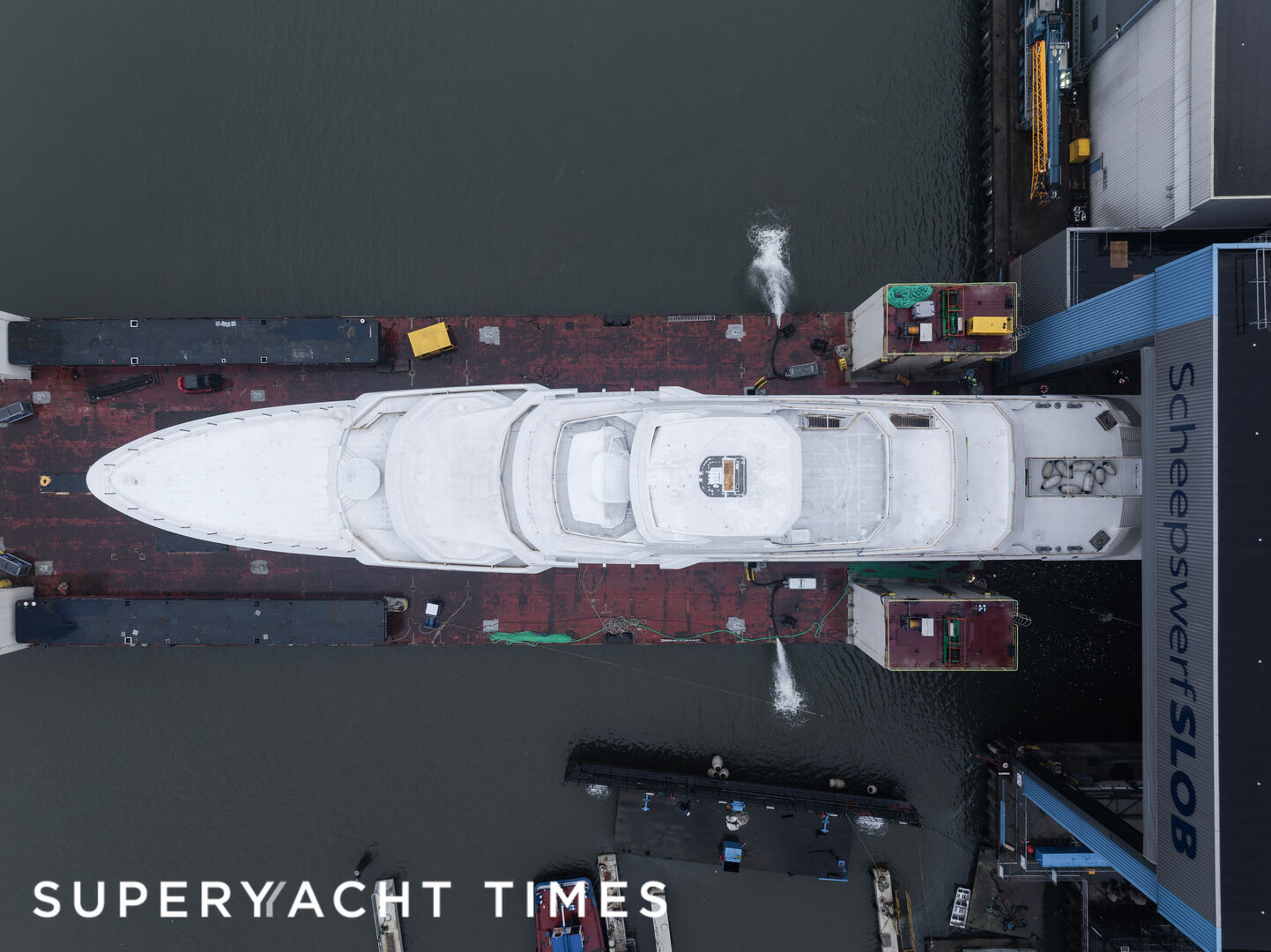 80m Feadship Project 715 superyacht hull seen for the first time