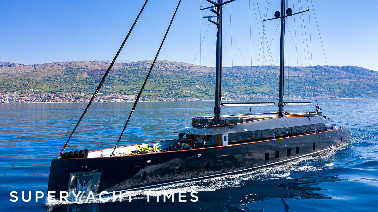 Onboard the 52m custom-built Tramontana sailing yacht Scorpios