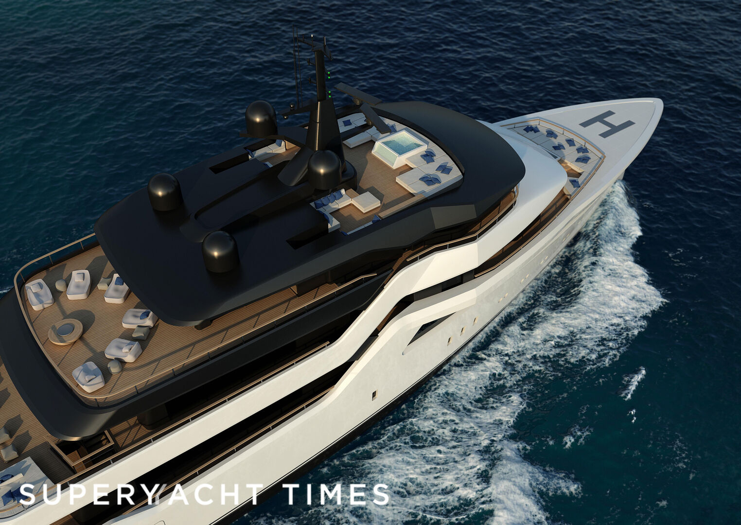 XP75: The 75m superyacht concept with 2 helipads and 3 pools from Nauta Design