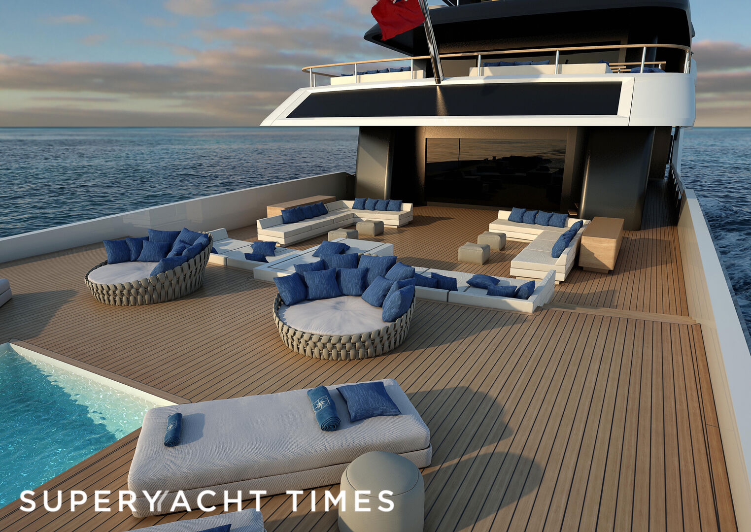 XP75: The 75m superyacht concept with 2 helipads and 3 pools from Nauta Design