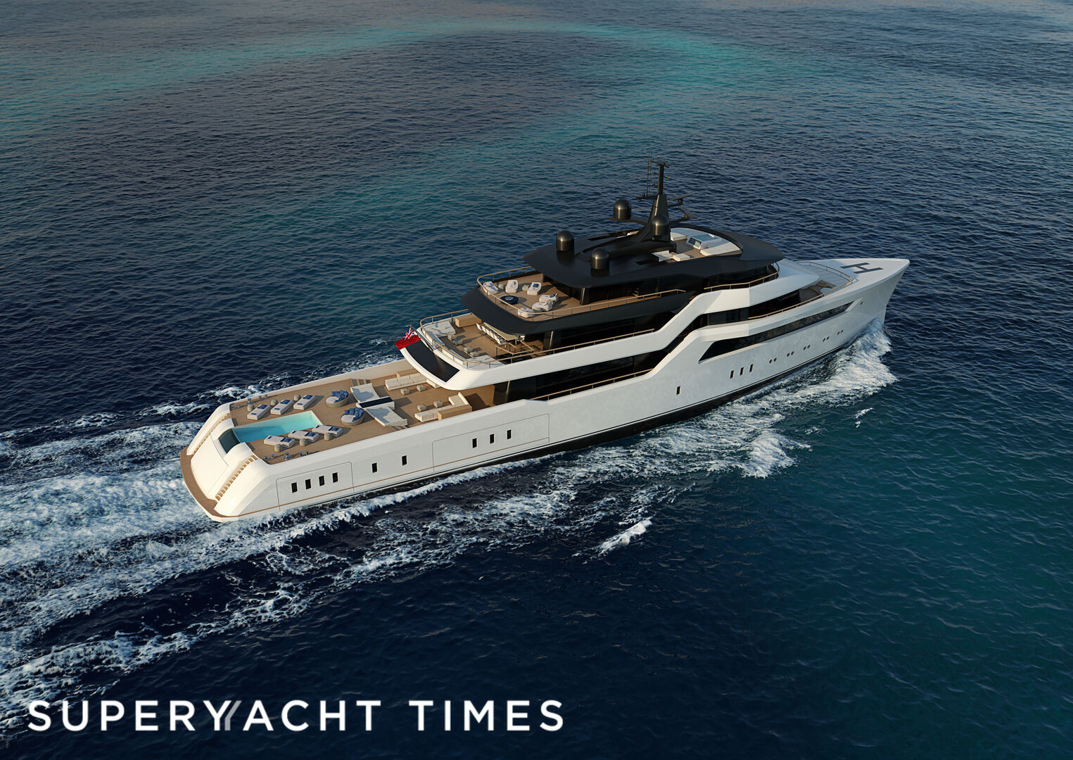 XP75: The 75m superyacht concept with 2 helipads and 3 pools from Nauta Design