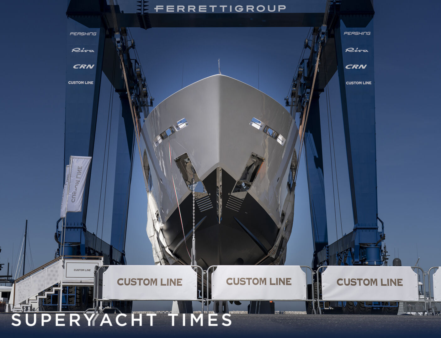 Video: Fourth 43m Custom Line 140 motor yacht launched