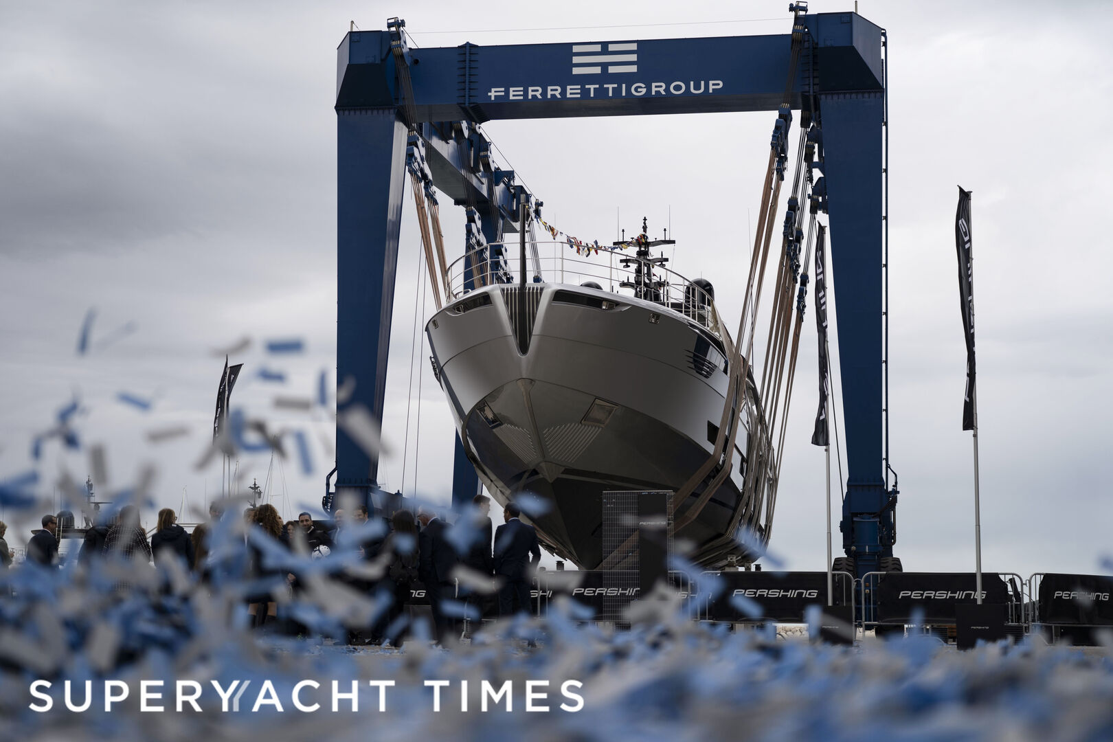 Video: Fourth 43m Pershing 140 superyacht Arina launched