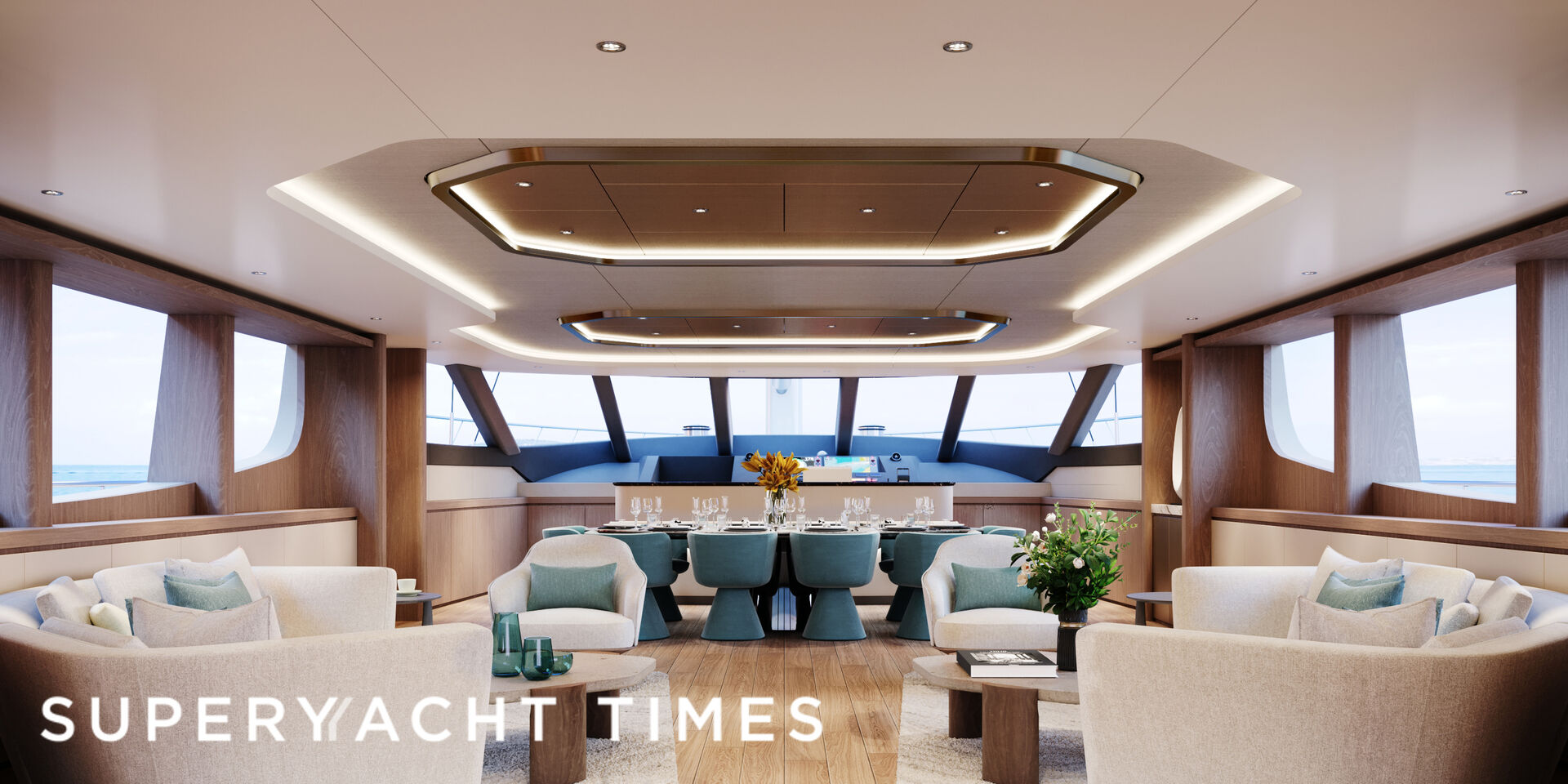 First interior look at the in-build 44m Ark Yacht sailing yacht Andiamo