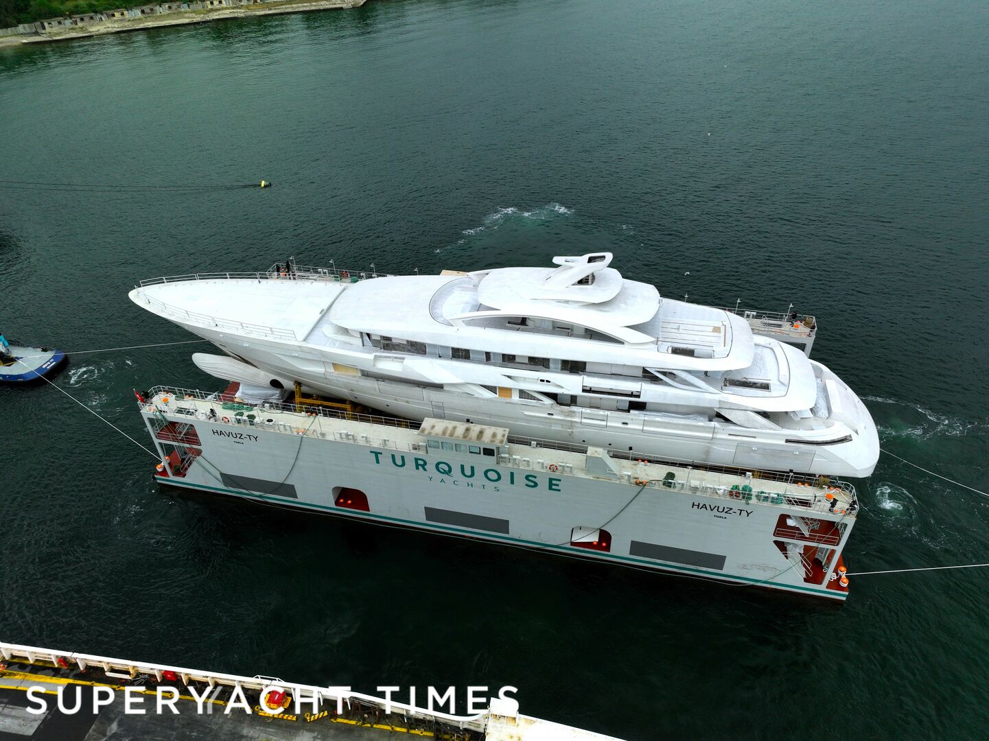 79m Turquoise yacht Toro launched and 76m Project Arrow moves to outfitting