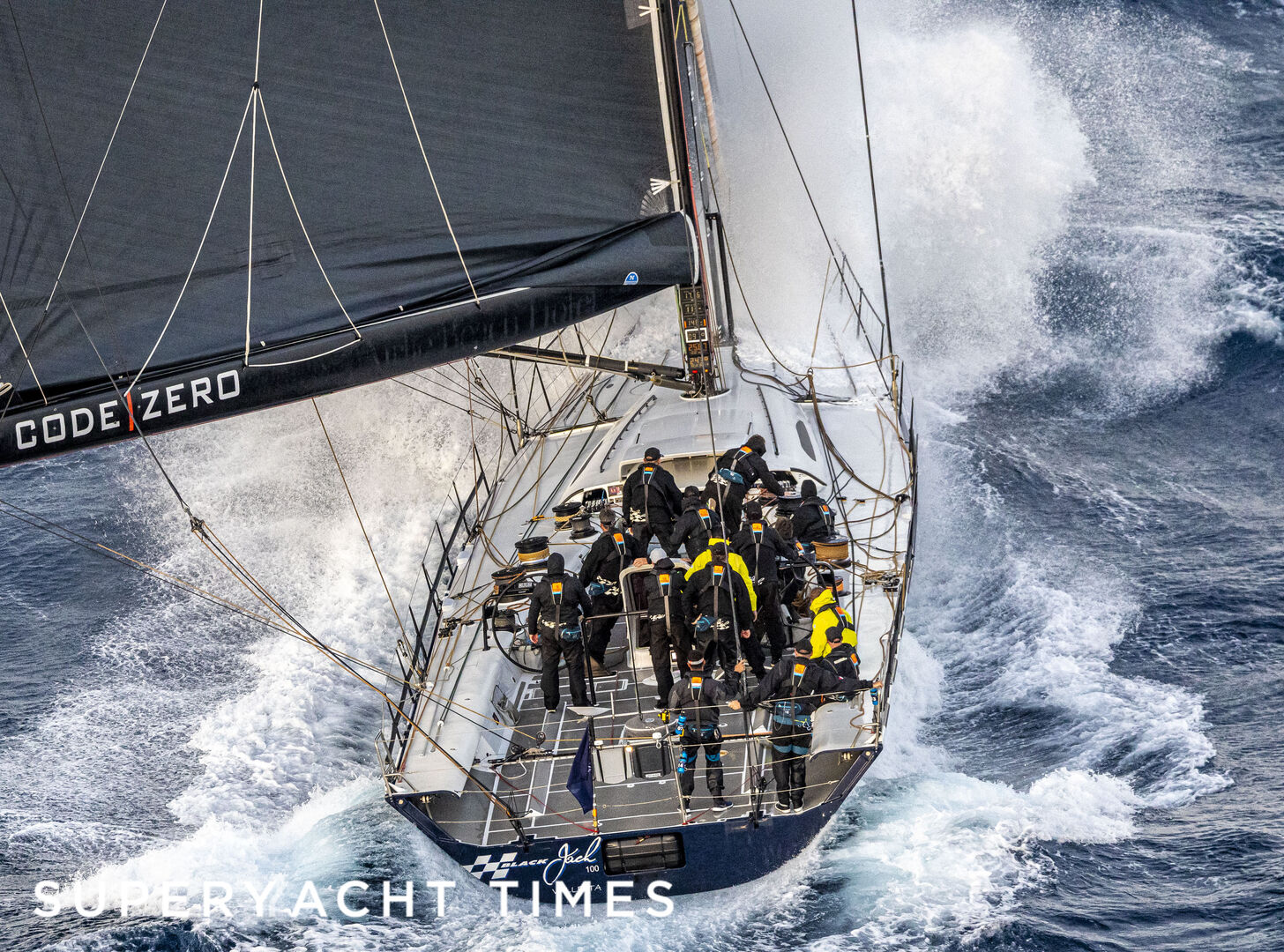 31m sailing yacht Black Jack finishes 15 mins outside Loro Piana ...