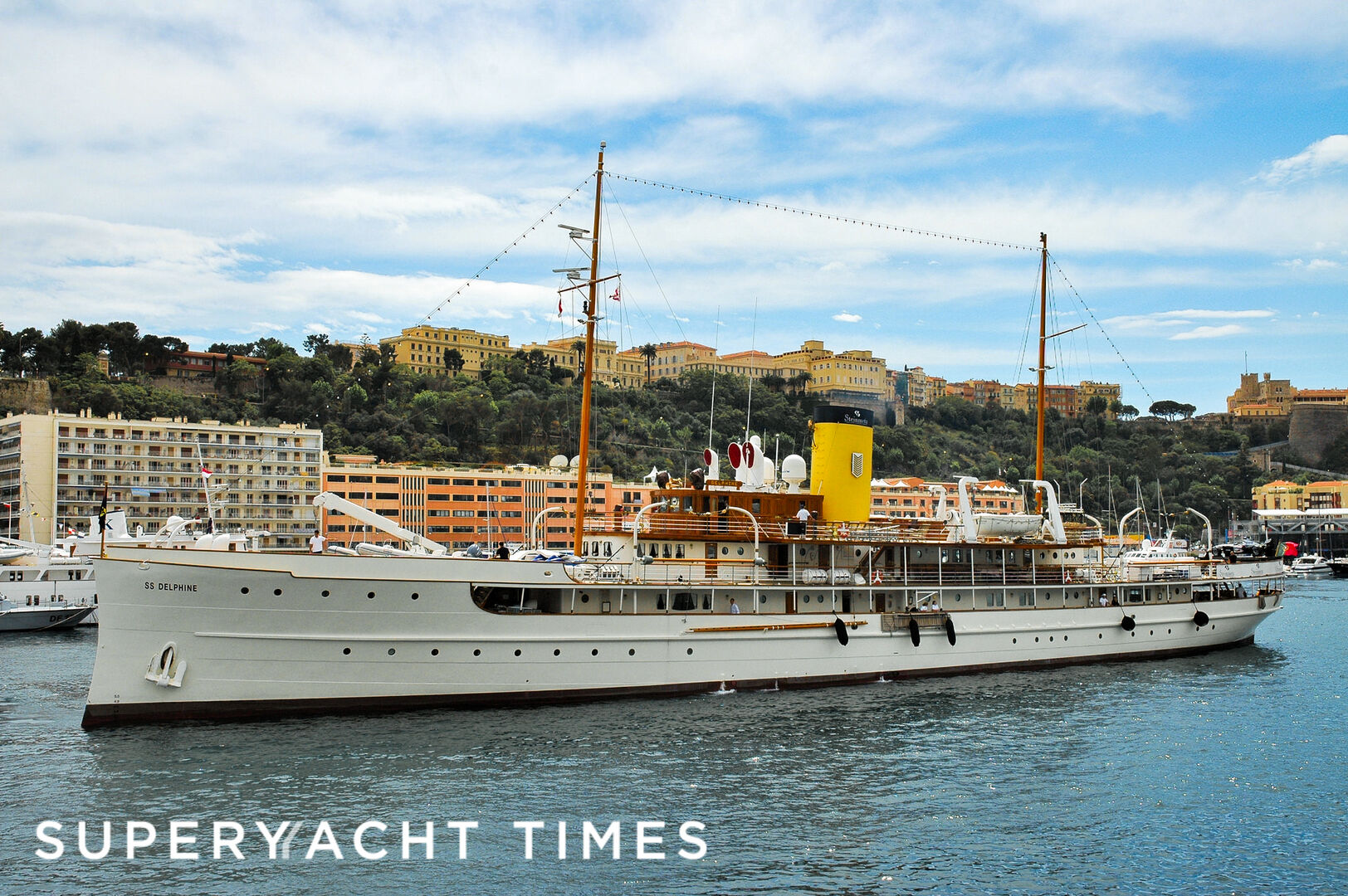 The 78.5m restored superyacht SS Delphine in Monaco