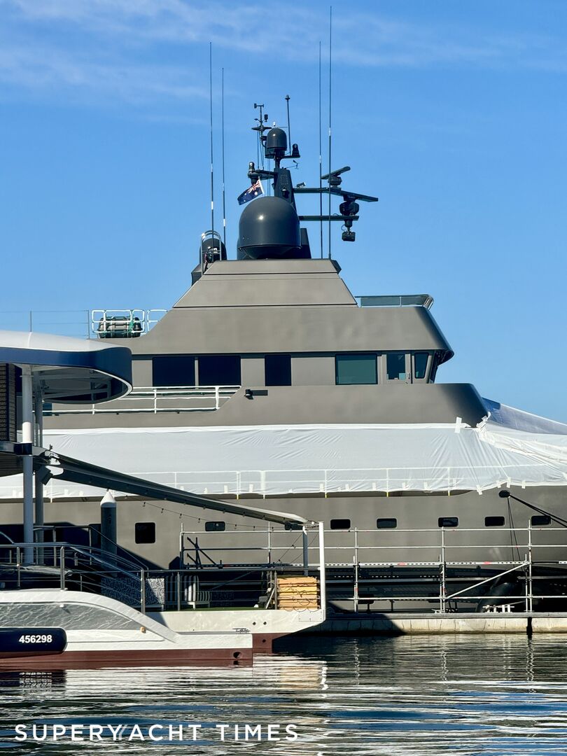 50m superyacht JeMaSa undergoing significant rebuild