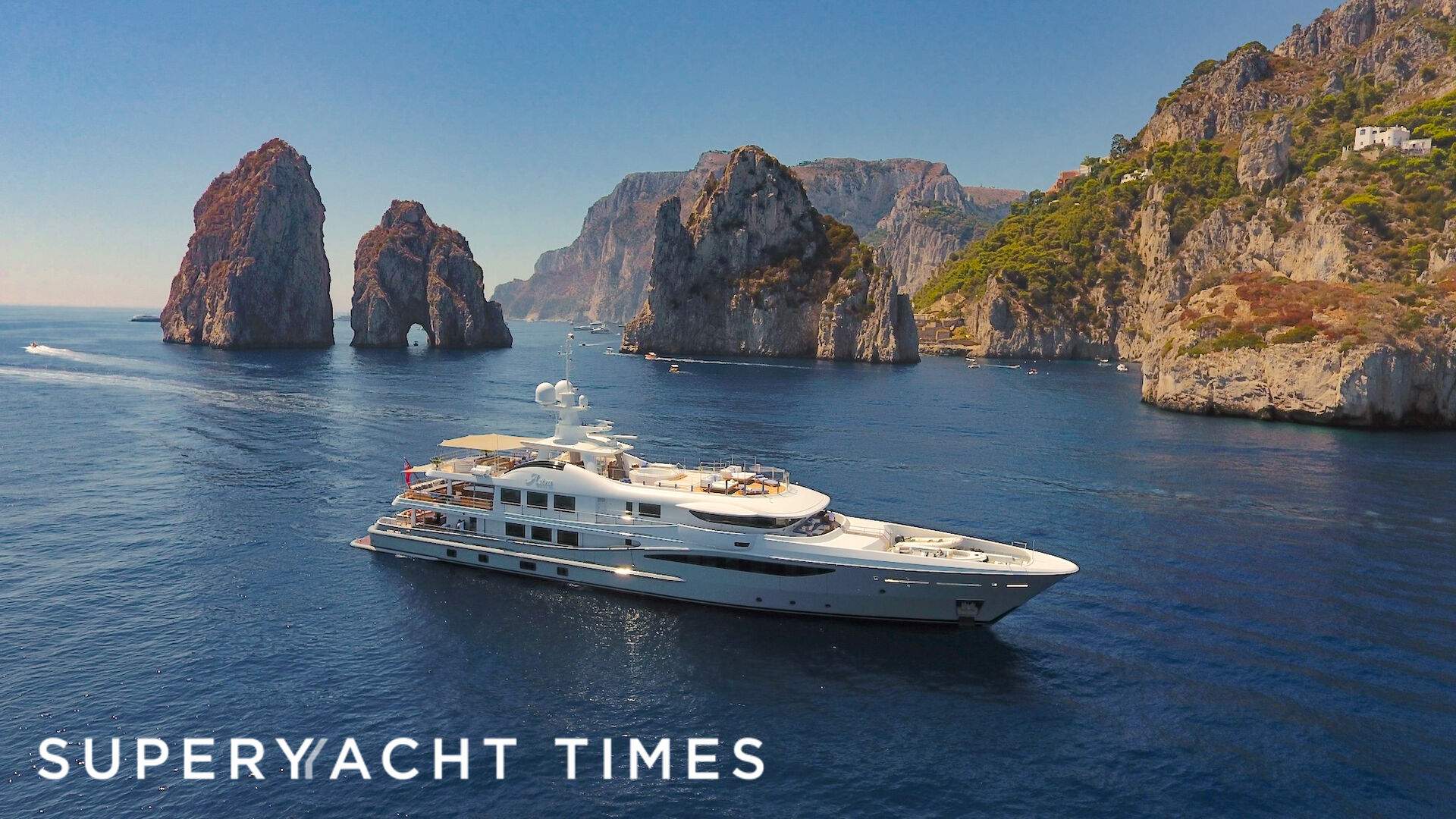 The 55m Amels superyacht Astra in Capri