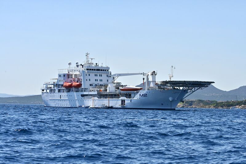 130m support yacht M2 in Sardinia