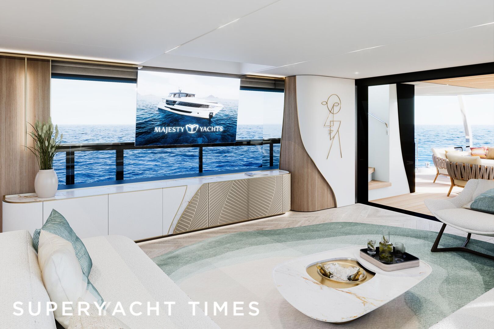 Gulf Craft unveils new in-build 32m Majesty 100 Terrace yacht with ...