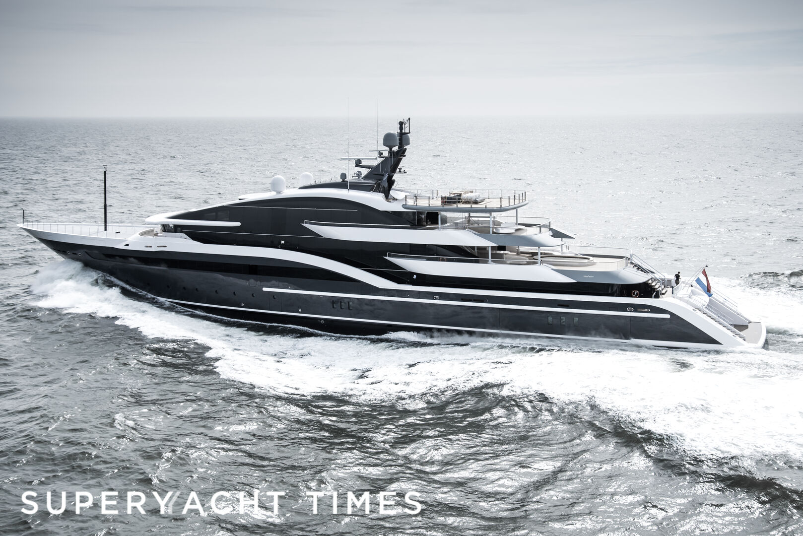 Exclusive: Oceanco's 90m superyacht project Shark on sea trials