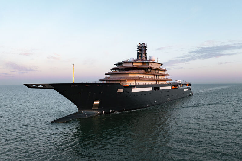 In Pictures: World’s largest yacht REV Ocean arrives at Damen ...