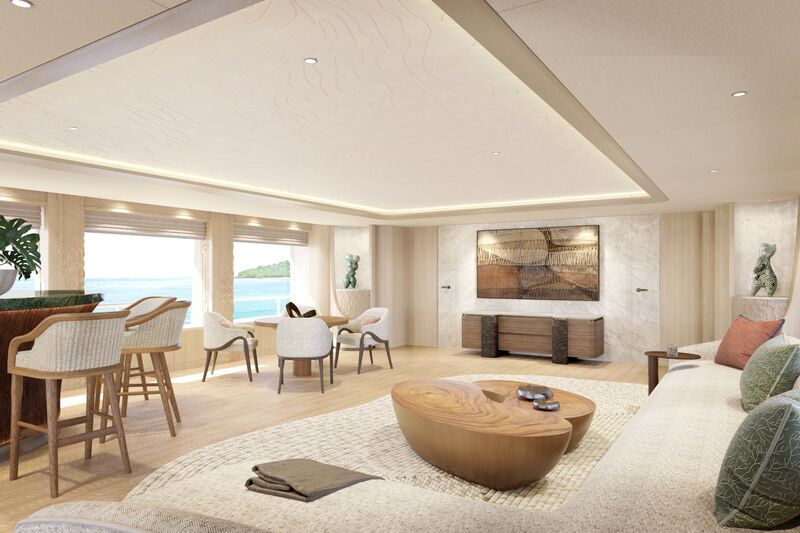 Winch Design unveils Pacific-inspired interiors for in-build Amels 6009 ...