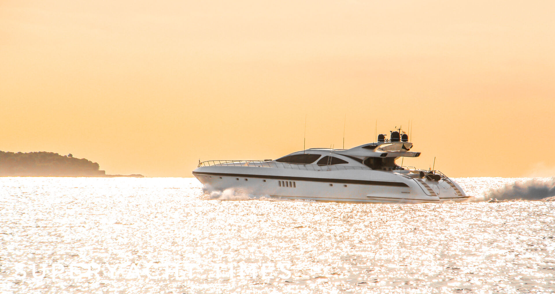 The Mangusta 130 superyacht Shane cruising off Cannes