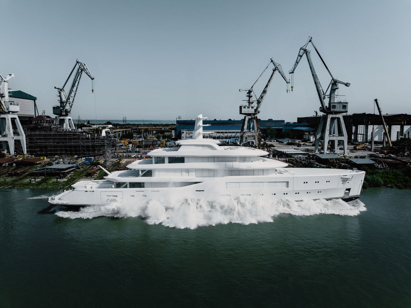 Fourth 80m Amels superyacht hull launched