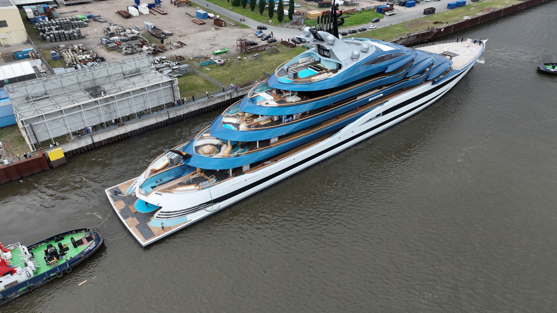 134m Lürssen superyacht Deep Blue launched