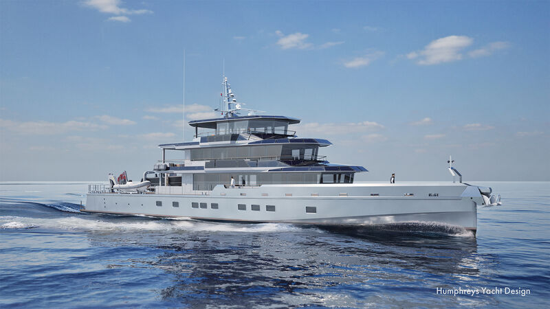 First exterior renders revealed of 50m custom explorer yacht under ...
