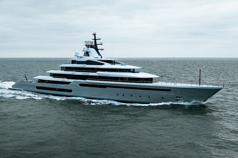 In Pictures: 111m diesel-electric Oceanco yacht Leviathan on sea trials