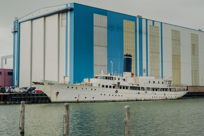 72m classic superyacht Argossy arrives at Feadship Makkum facility