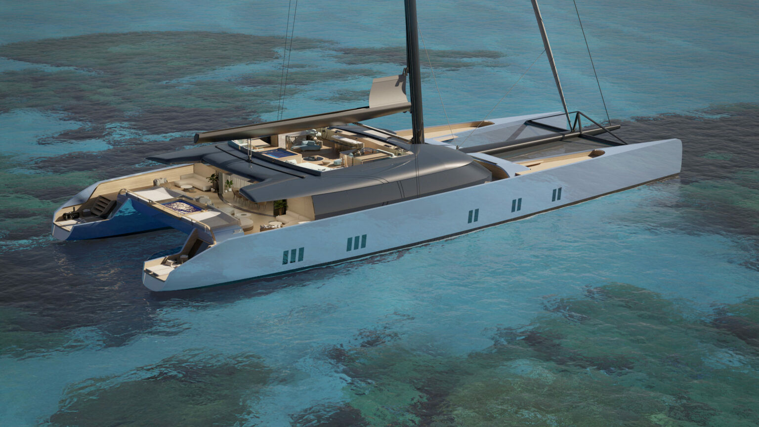 First details of 50m Tripp Design catamaran Project Elemental unveiled