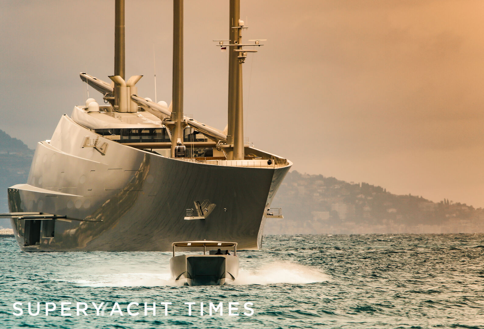 The 142m Sailing Yacht A and her four custom tenders