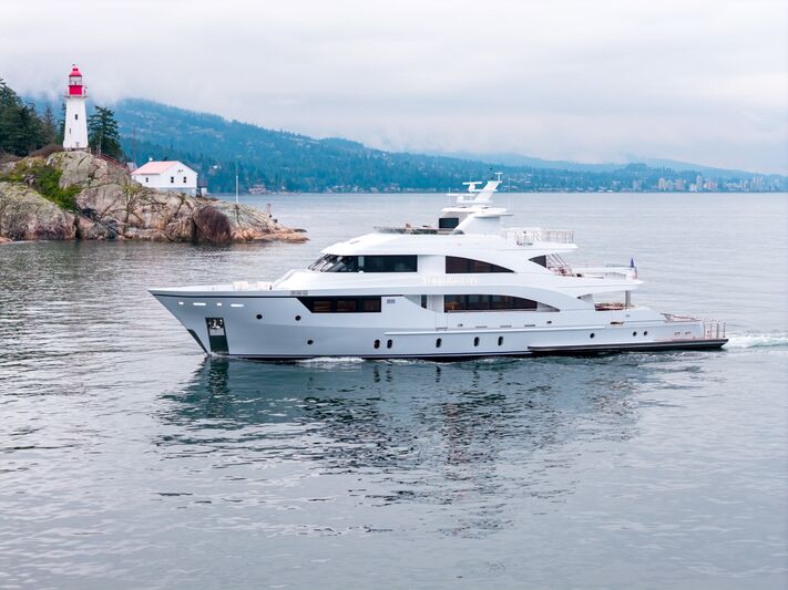 37m Crescent Custom 112 yacht Maximus III delivered