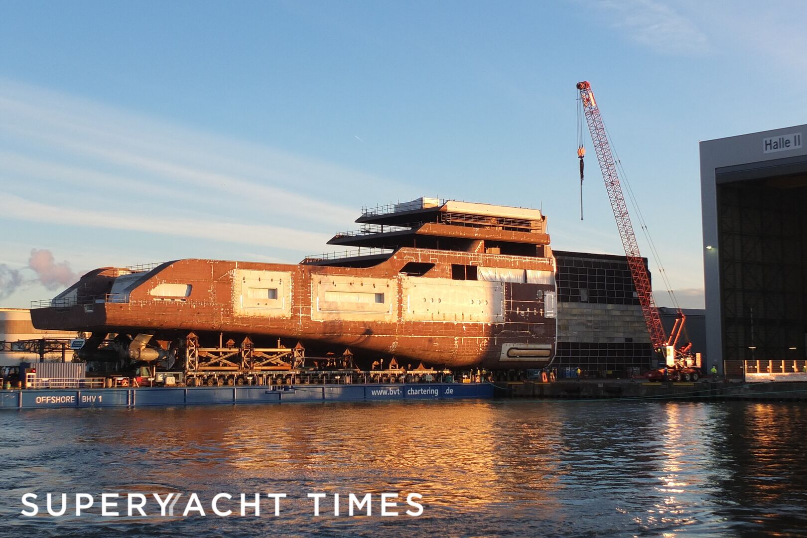 140m explorer yacht Project Solaris taking shape in Bremerhaven