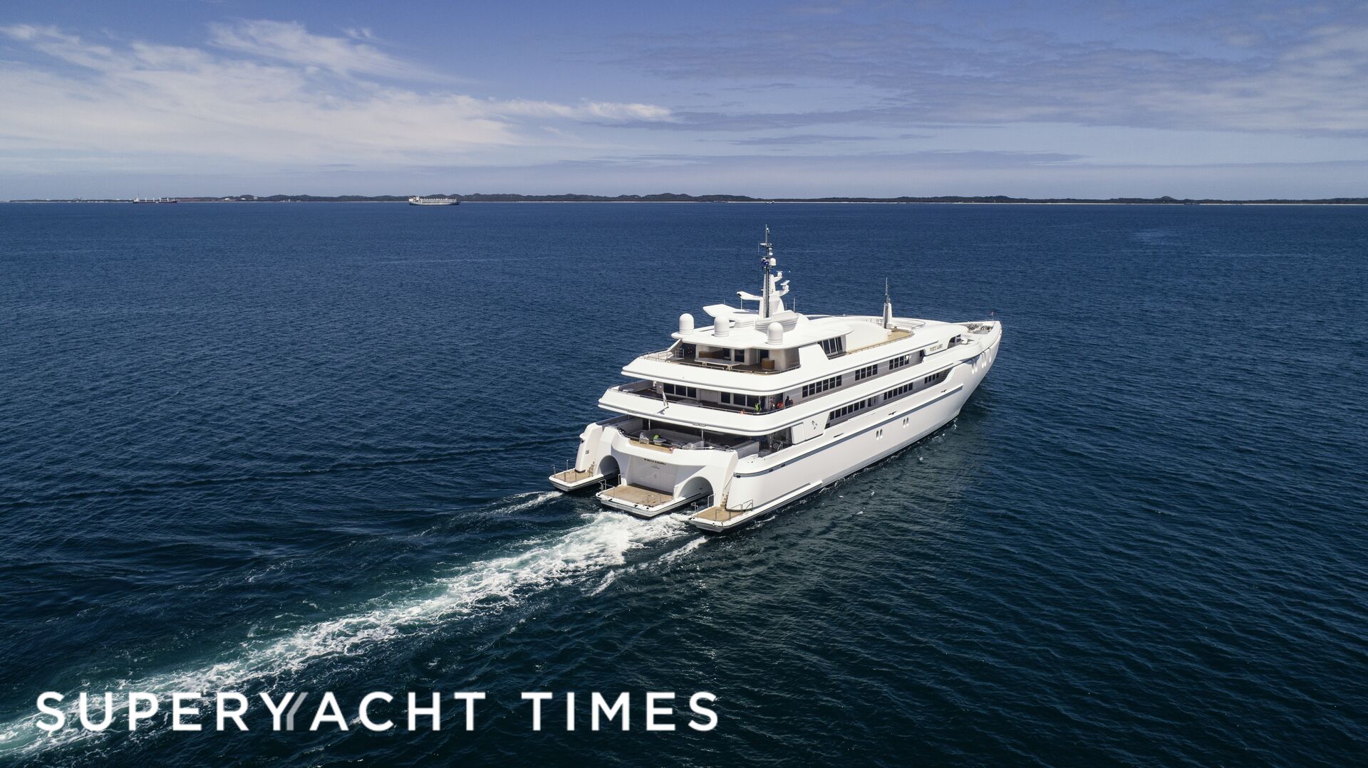 World's largest trimaran superyacht completes first hybrid propulsion tests