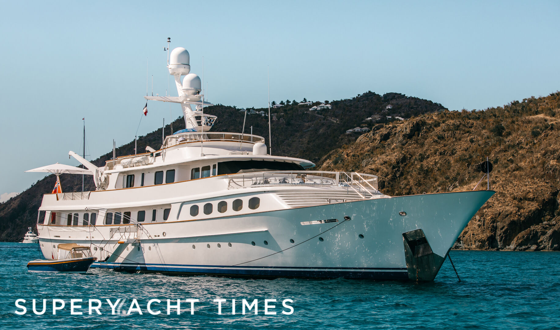 The Amels motor yacht Lady Georgina in Gustavia