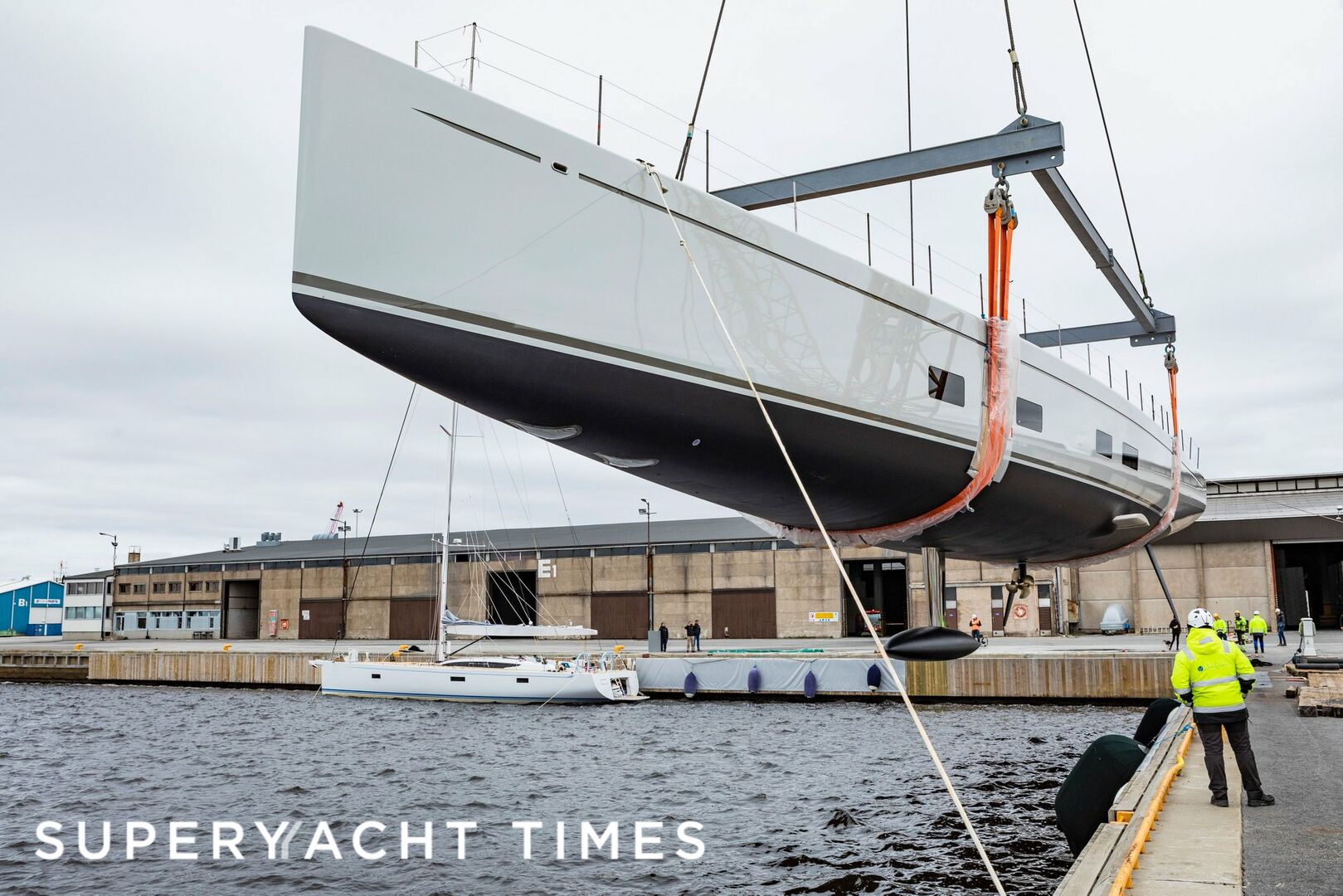 43m foiling superyacht Canova launched at Baltic Yachts