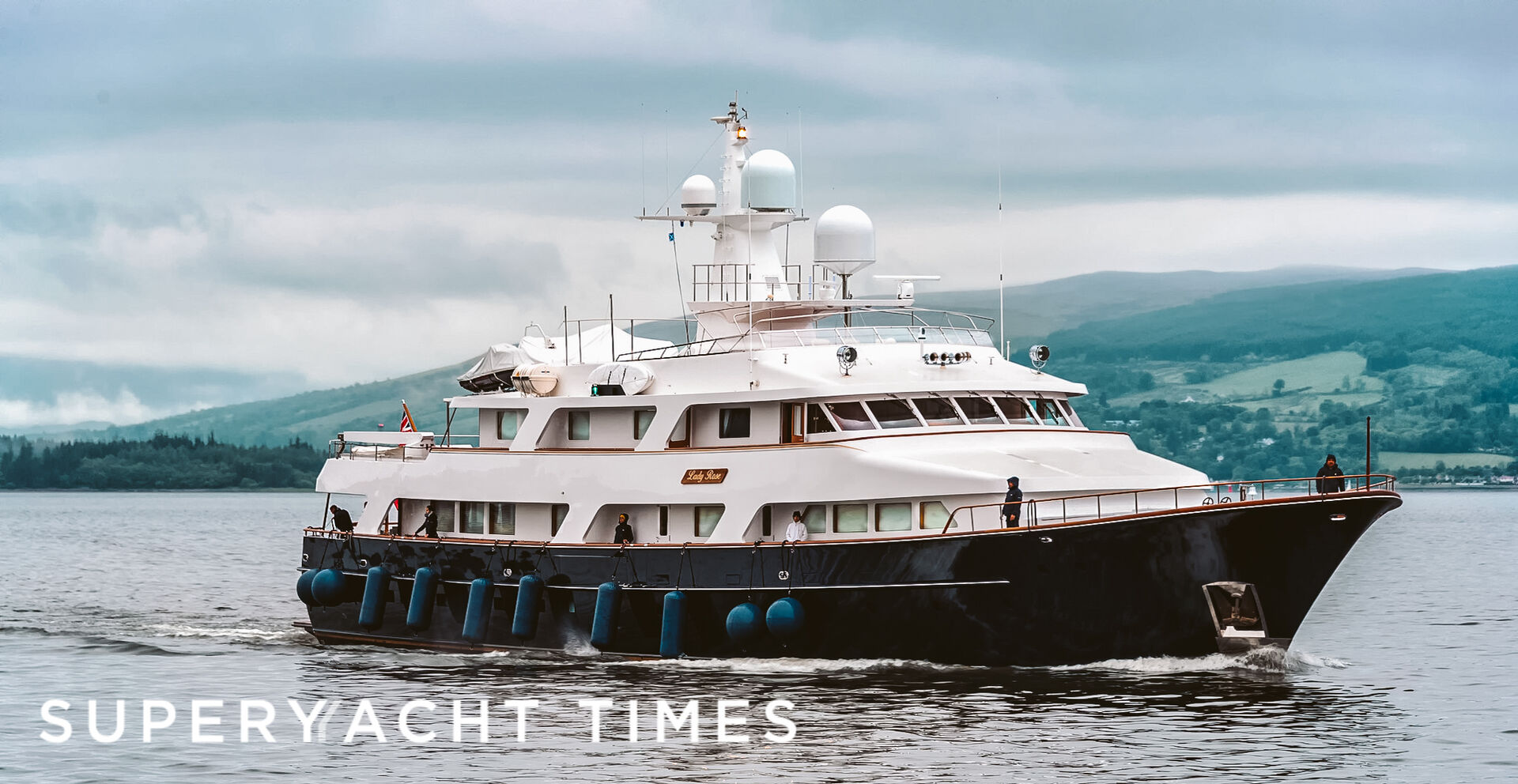 The 45m motor yacht Lady Rose in Scotland