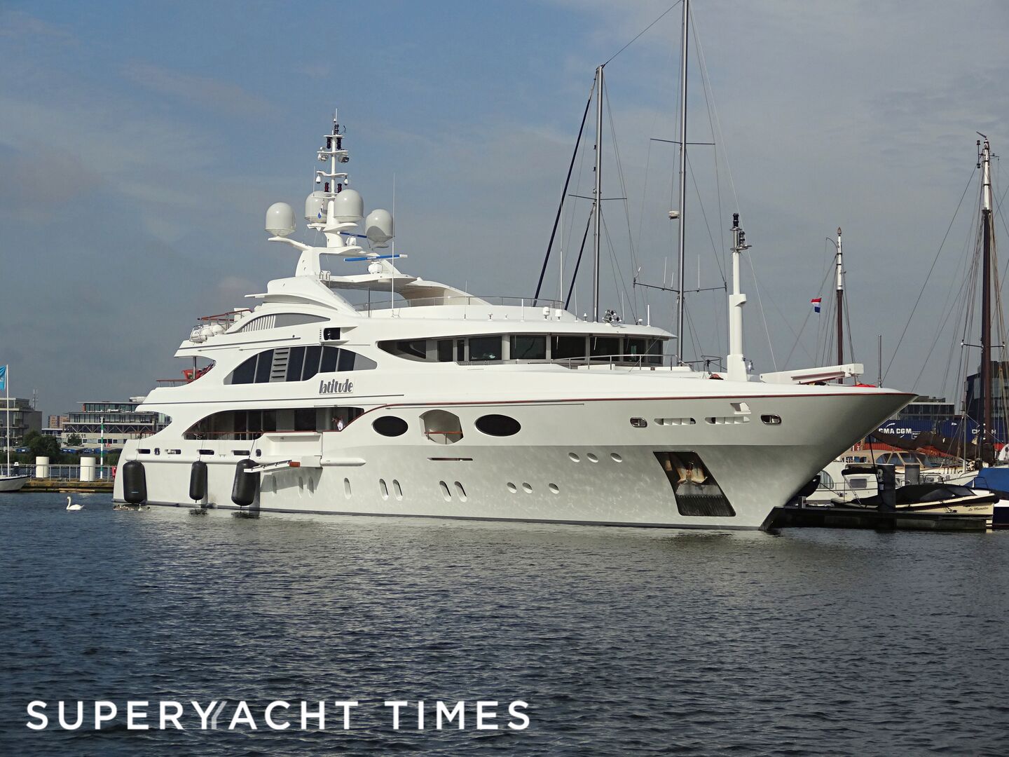 52m motor yacht Latitude spotted in Amsterdam