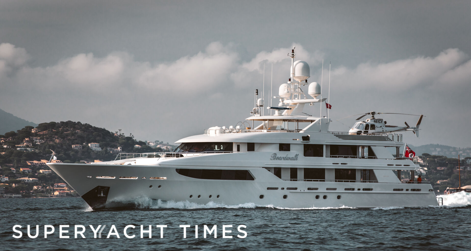 The Westport motor yacht Boardwalk on the French Riviera