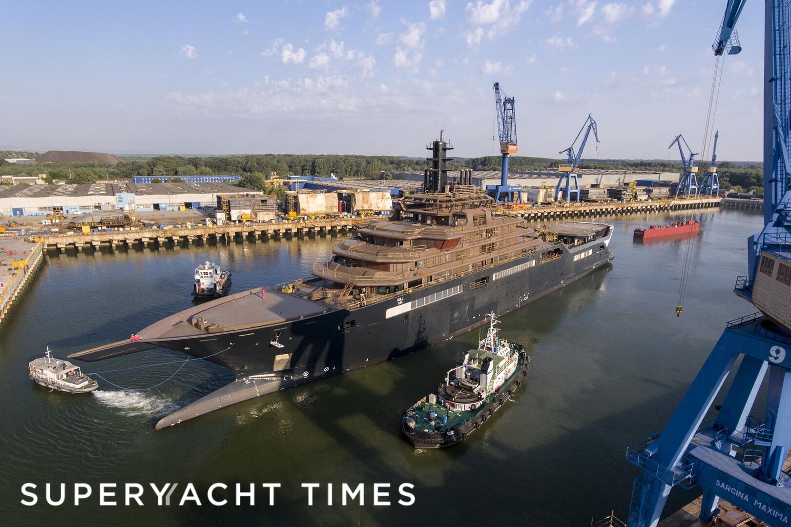 World's largest yacht launched: The 183m REV Ocean